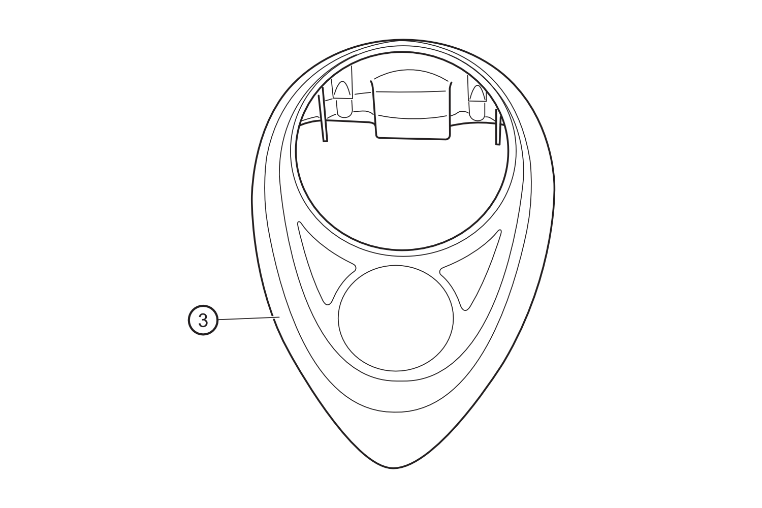 03 - Tachoabdeckung chrom NOVI – EMCO e Scooter